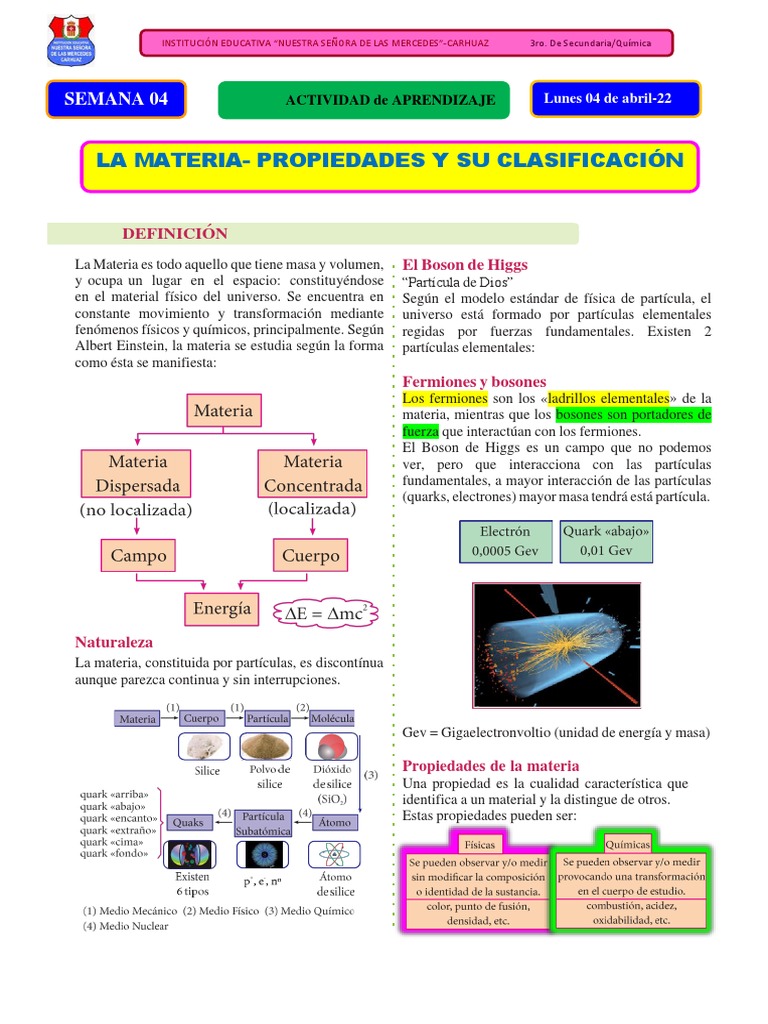 Clasificación de la Materia y Propiedades | PDF | Importar | Boson
