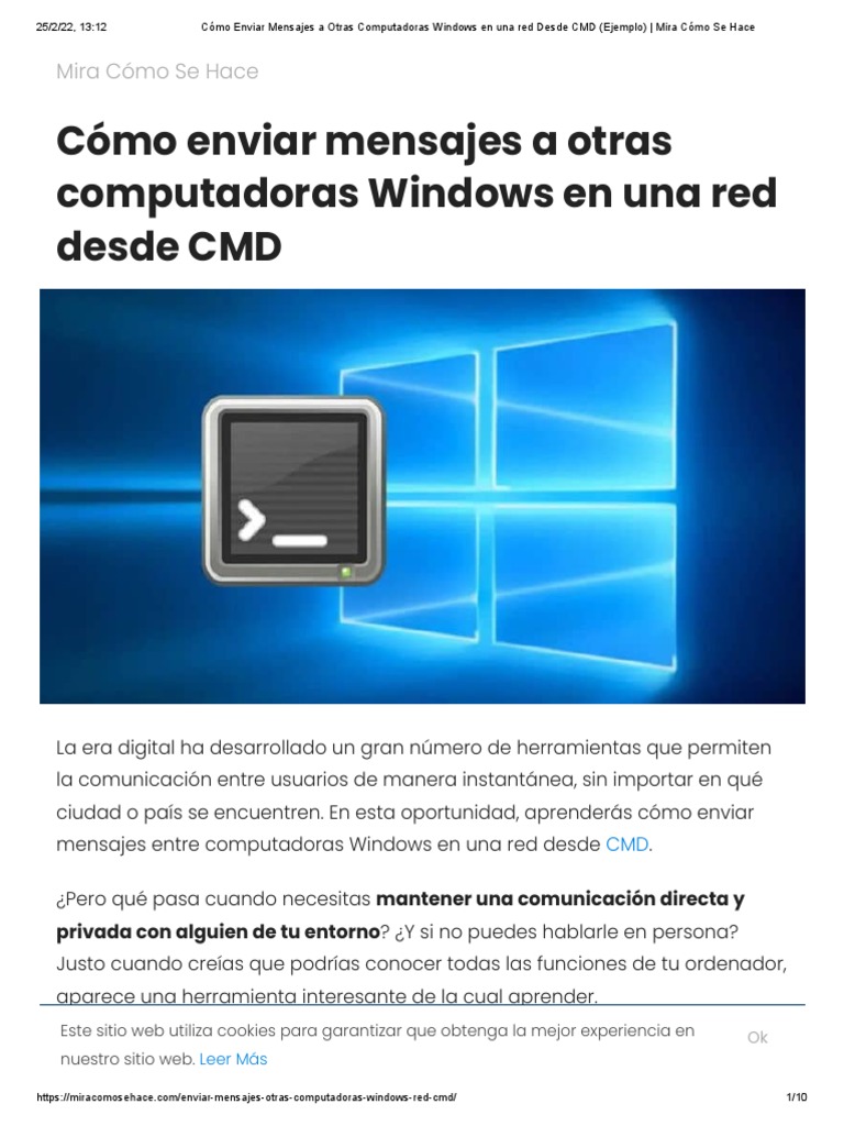 Cómo Enviar Mensajes A Otras Computadoras Windows en Una Red Desde CMD ...