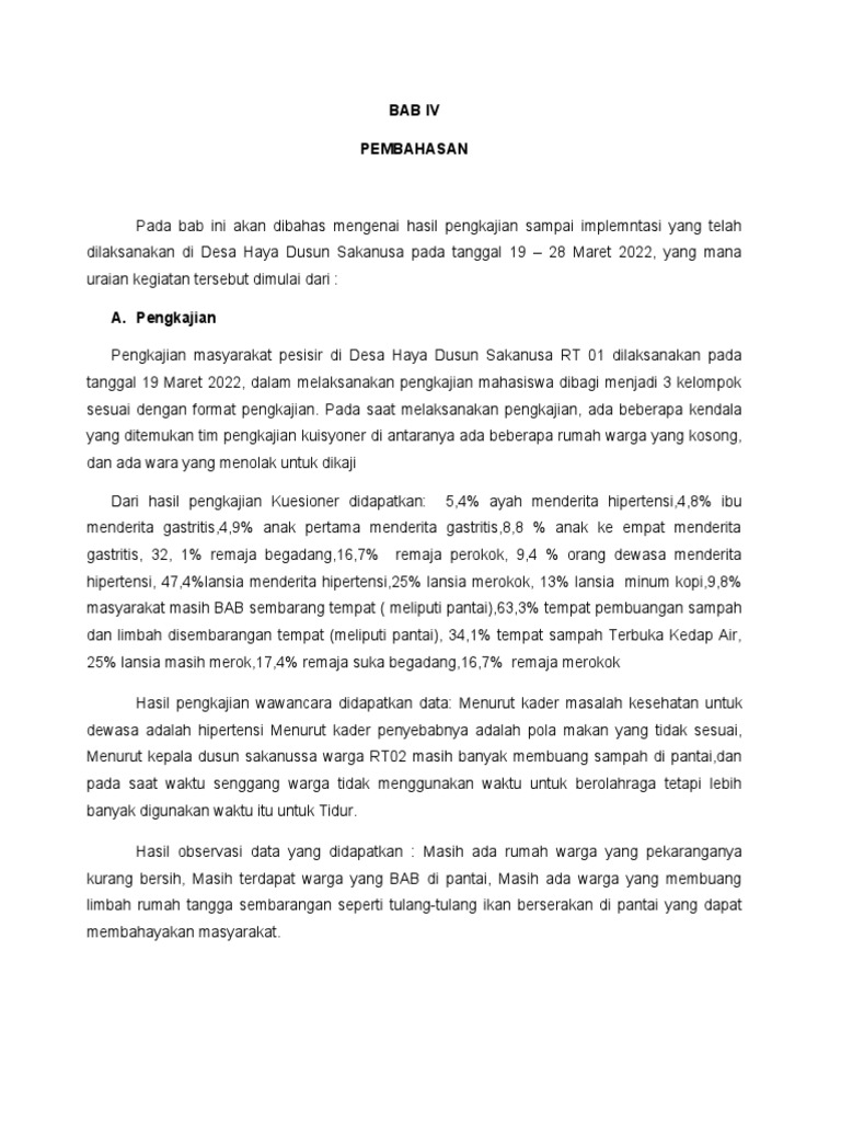 Laporan PKL Bab 4 Revisi | PDF