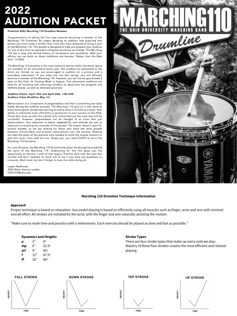2022 Drumline Audition Packet | PDF