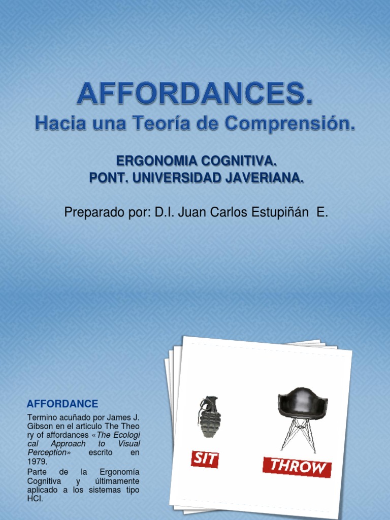 AFFORDANCES | PDF | Neurociencia | Ciencia cognitiva