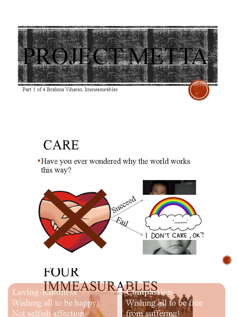 Project Metta: Part 1 of 4 Brahma Viharas, Immeasurables | PDF | Love