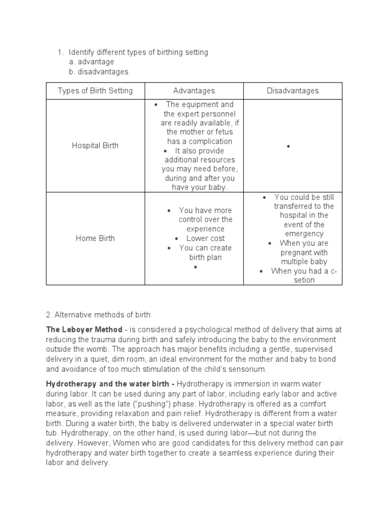 The Leboyer Method - Is Considered A Psychological Method of Delivery ...