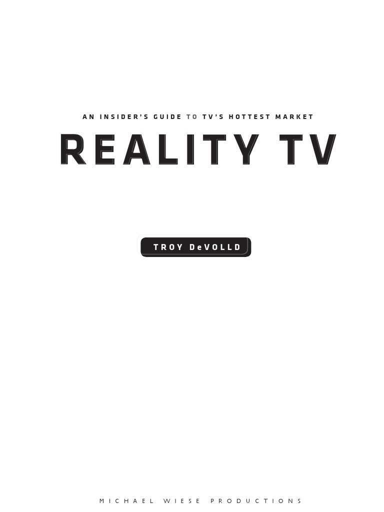 Reality TV Sample PDF