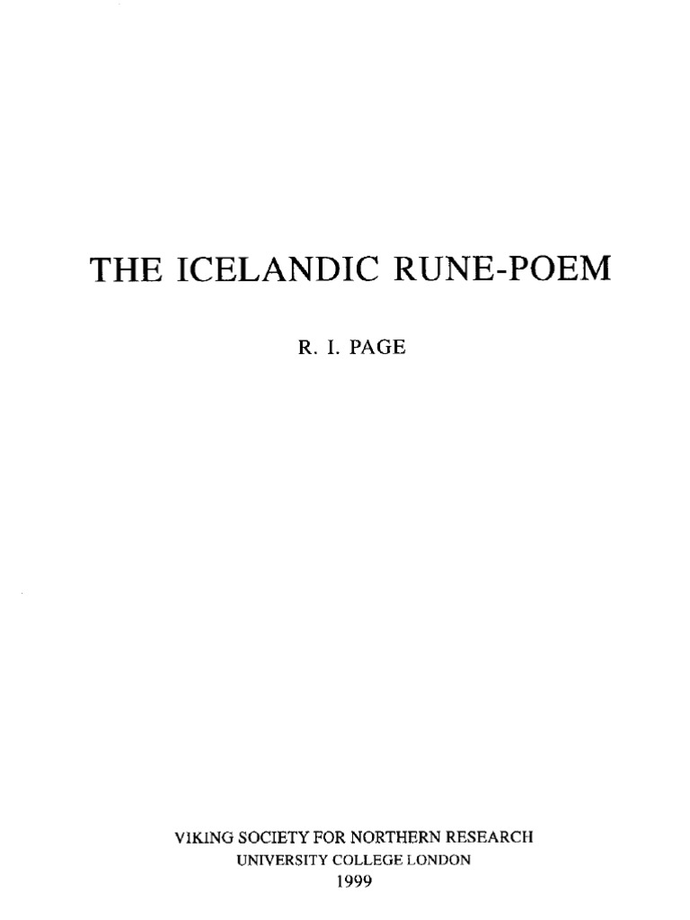 Icelandic Rune-Poem Manuscripts | PDF | Runes | Symbols