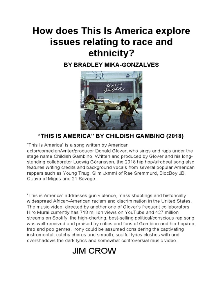 Analysis On This Is America | PDF
