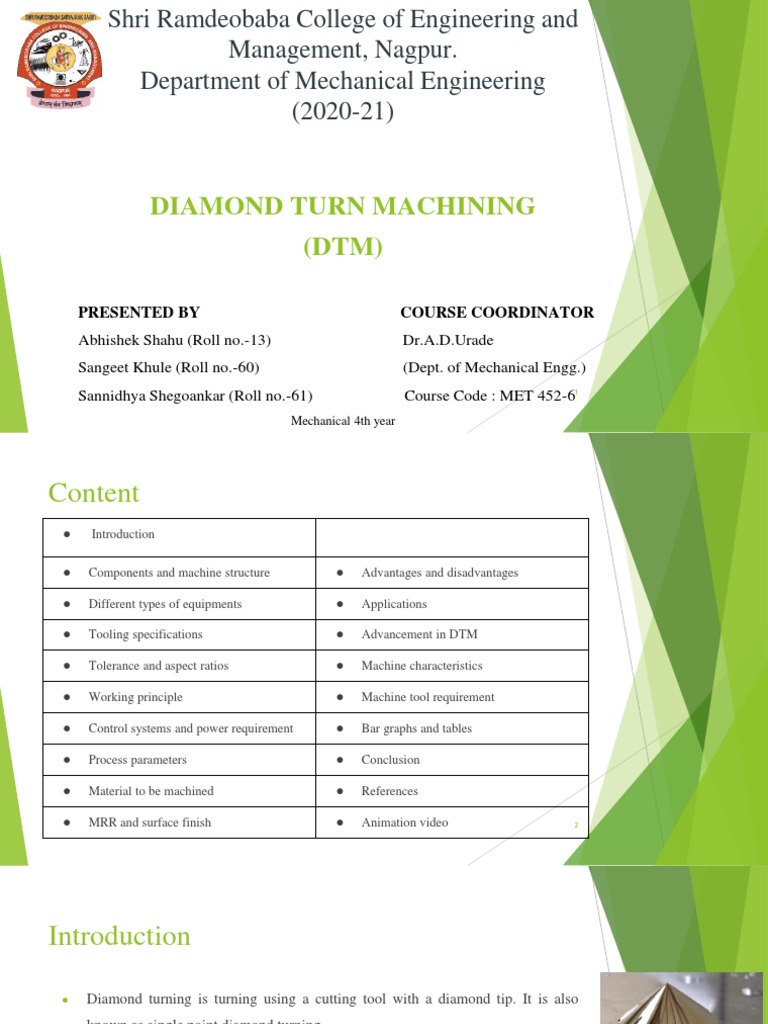 Diamond Turn Machining Overview | PDF | Fracture | Plasticity (Physics)