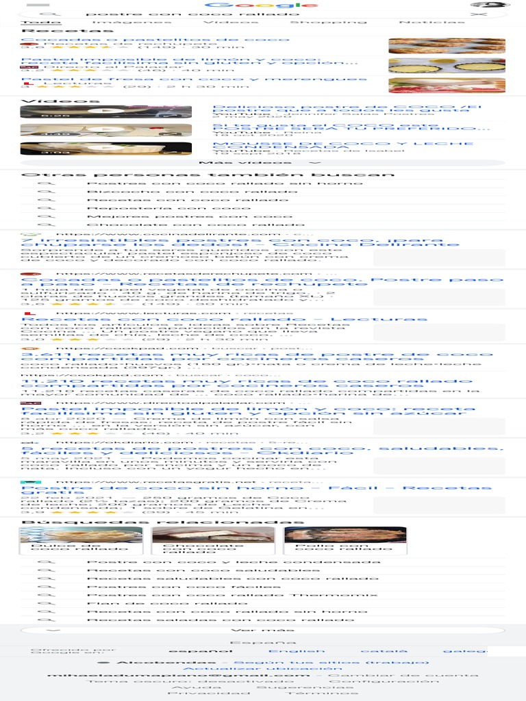 Postre Con Coco Rallado | PDF | Postres | Crema