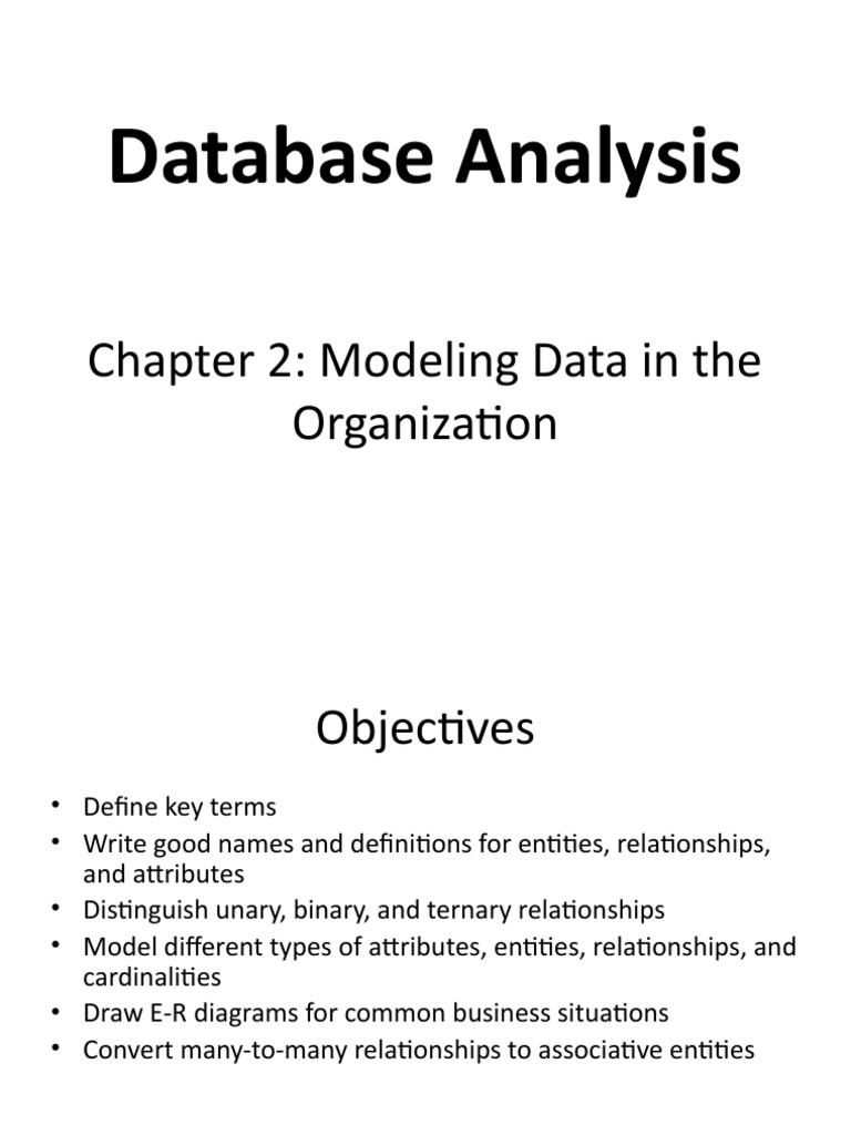 Chapter 2 Modeling Data In The Organization Pdf Data Model