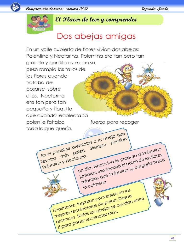 7 - Lectura - Dos Abejas Amigas | PDF