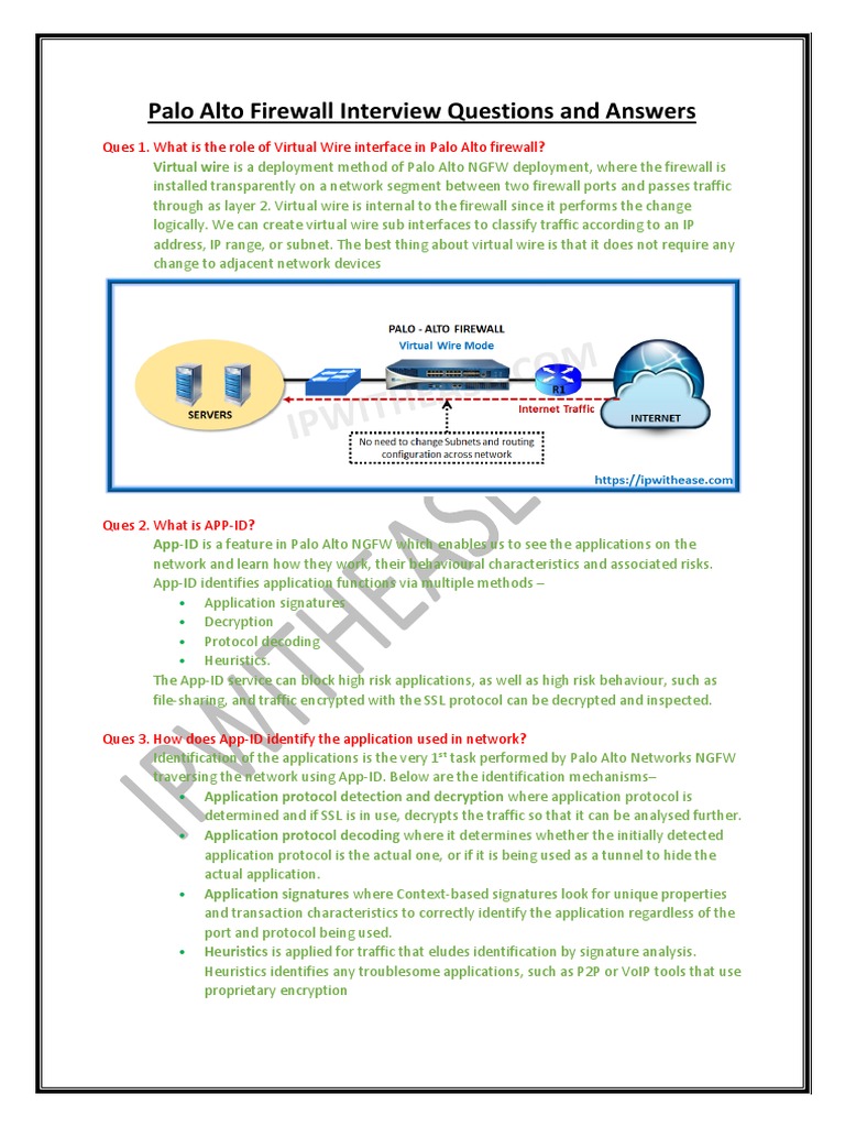 Palo Alto Firewall Interview Q&A Guide | PDF | Computer Network ...
