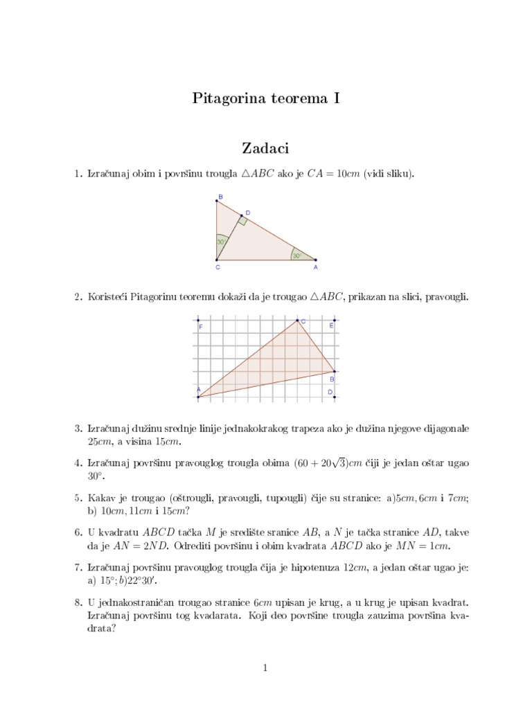 Pitagorina Teorema 1 | PDF