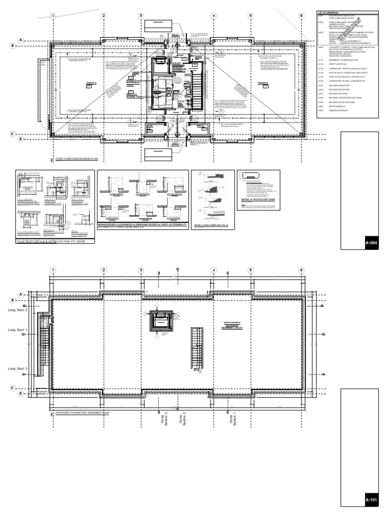 List of Drawings:: Code Compliance/Egress Plan | PDF | Door | Economic ...