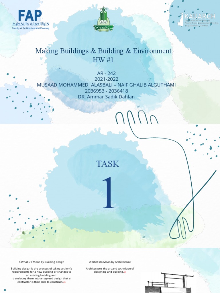 HW1 - Ar 242 | PDF | Sustainability | Green Building