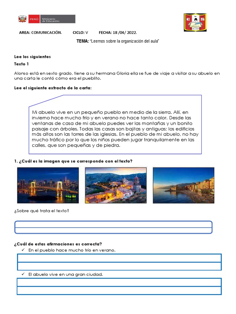 Ficha Comun Icación18 de Abril | PDF | Viajes y turismo