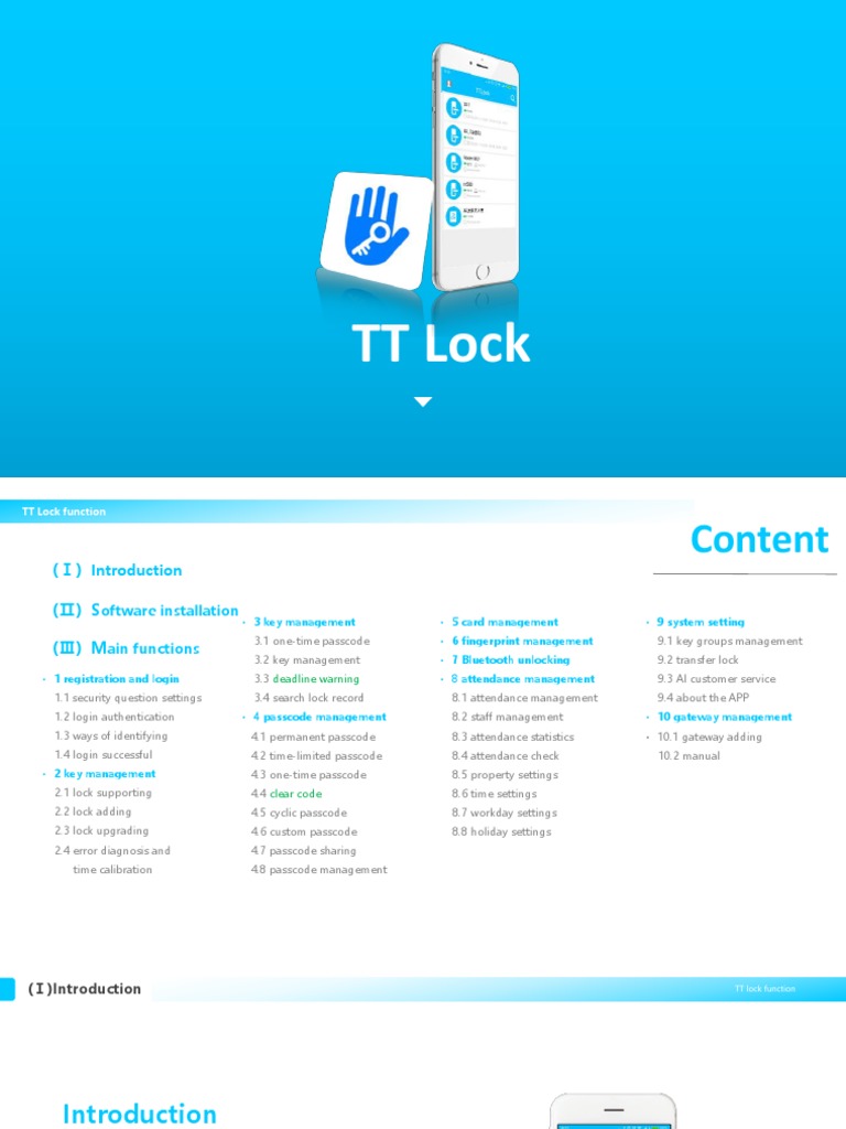 TT Lock App User Guide | PDF | Login | Password