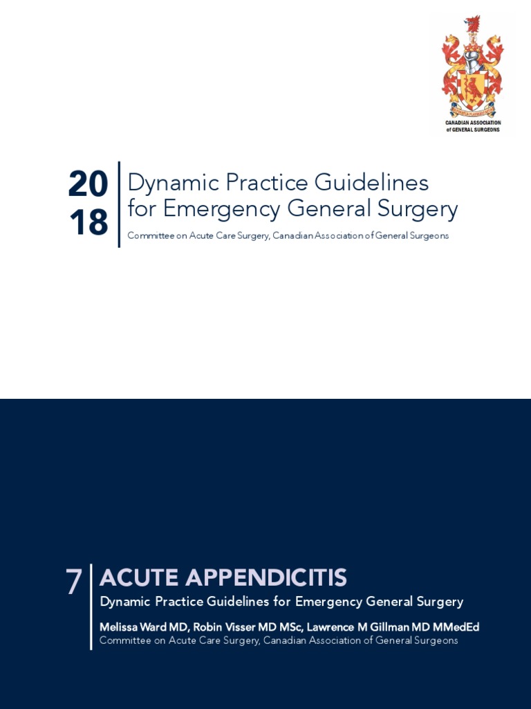 ACS Handbook CPG CH 7 Appendicitis | PDF | Pregnancy | Medical Imaging
