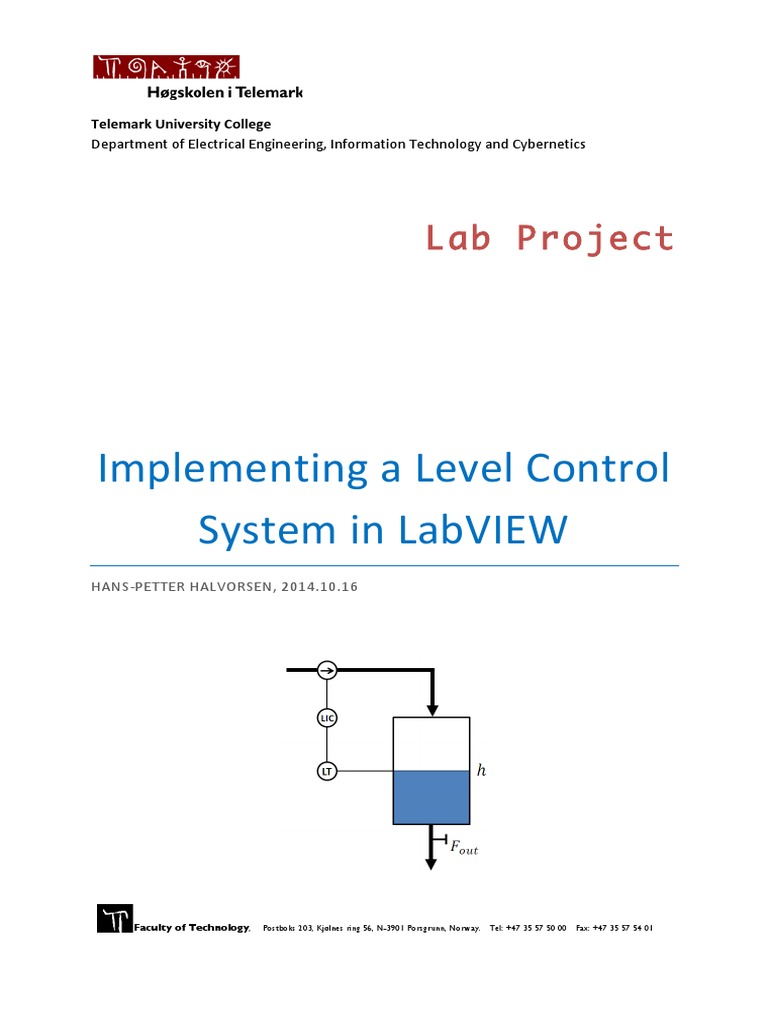Implementing A Level Control System in Labview | PDF | Control Theory | Computer Science