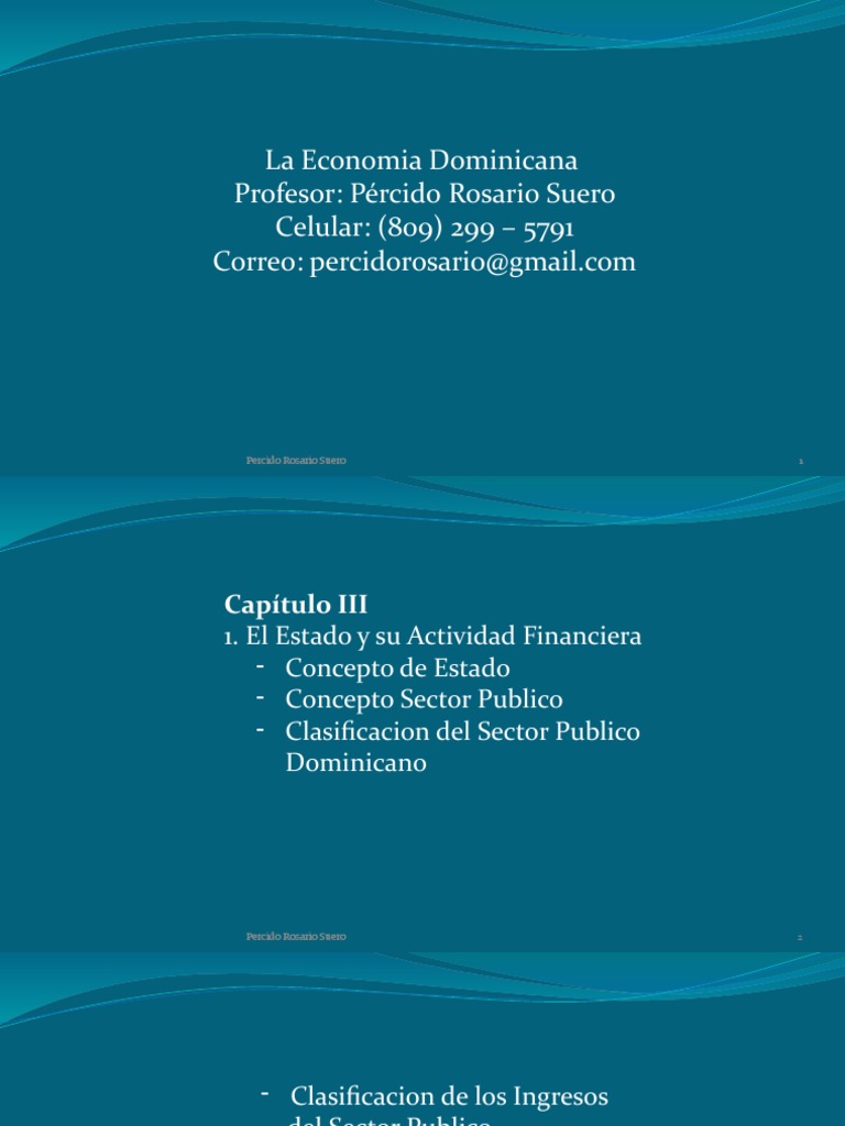Capitulo III de Economia Dominicana | PDF