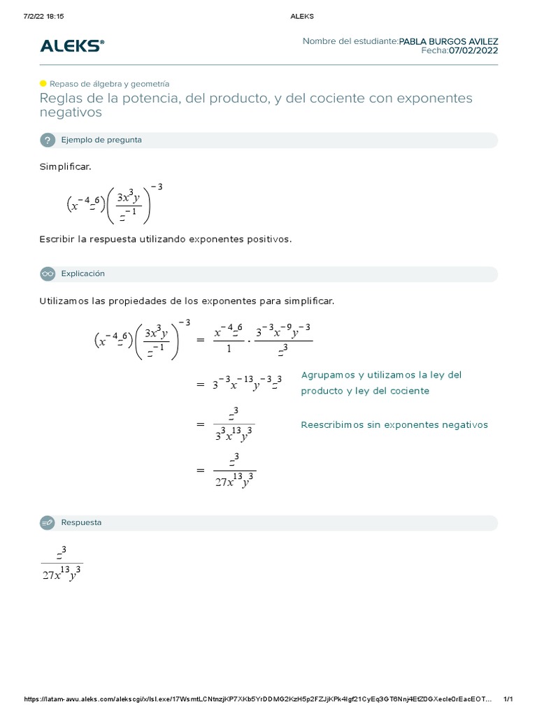 Potencia 1 | PDF | Matemáticas | Álgebra