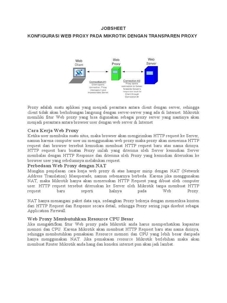 JOBSHEET Proxy With Transparent Proxy | PDF | Komputer