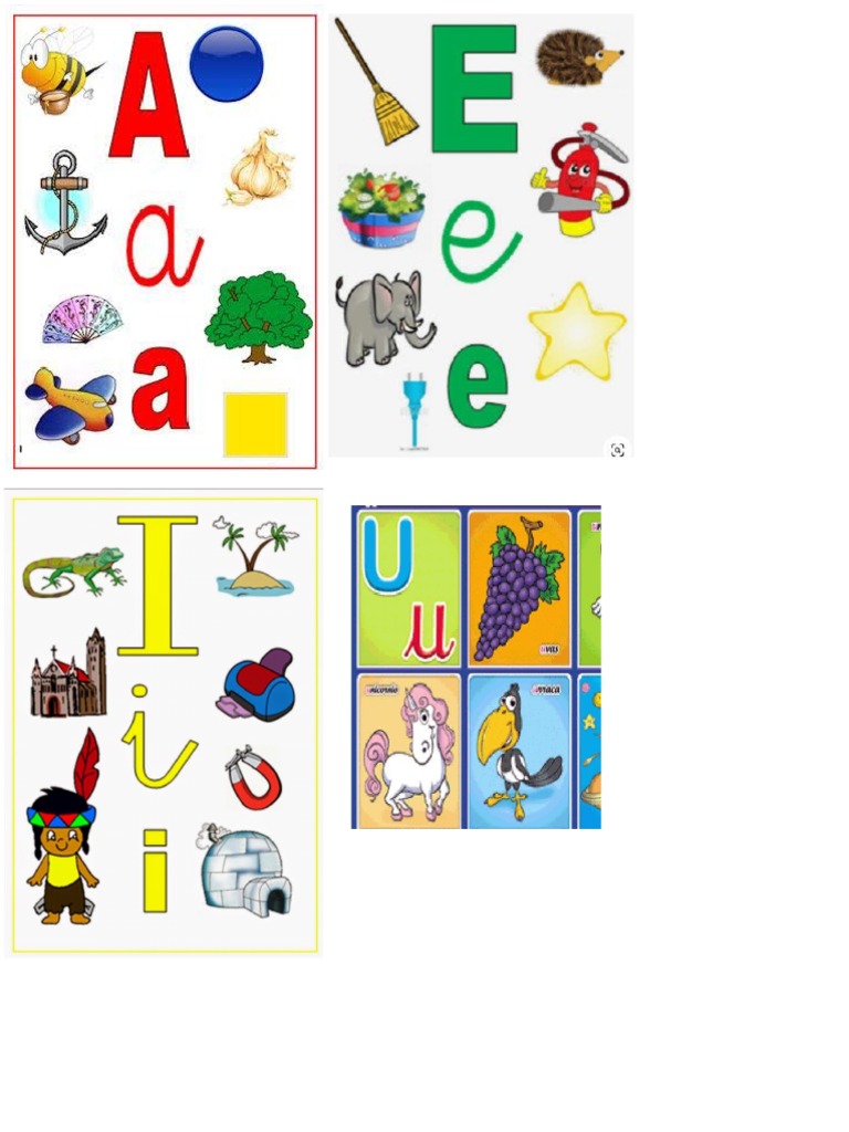 Vocales Con Su Dibujo | PDF
