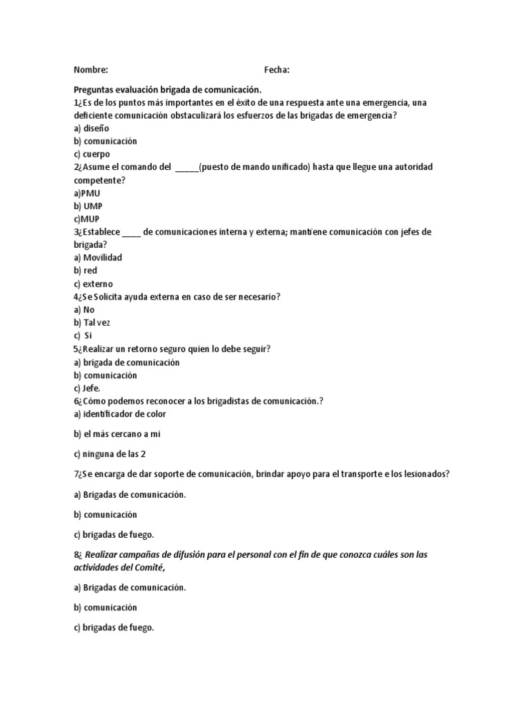 Examen Comunicacion. | PDF