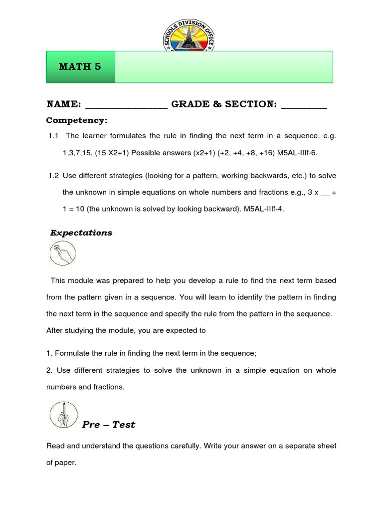 Math 5 Q3 Week 6 | PDF | Numbers | Elementary Mathematics