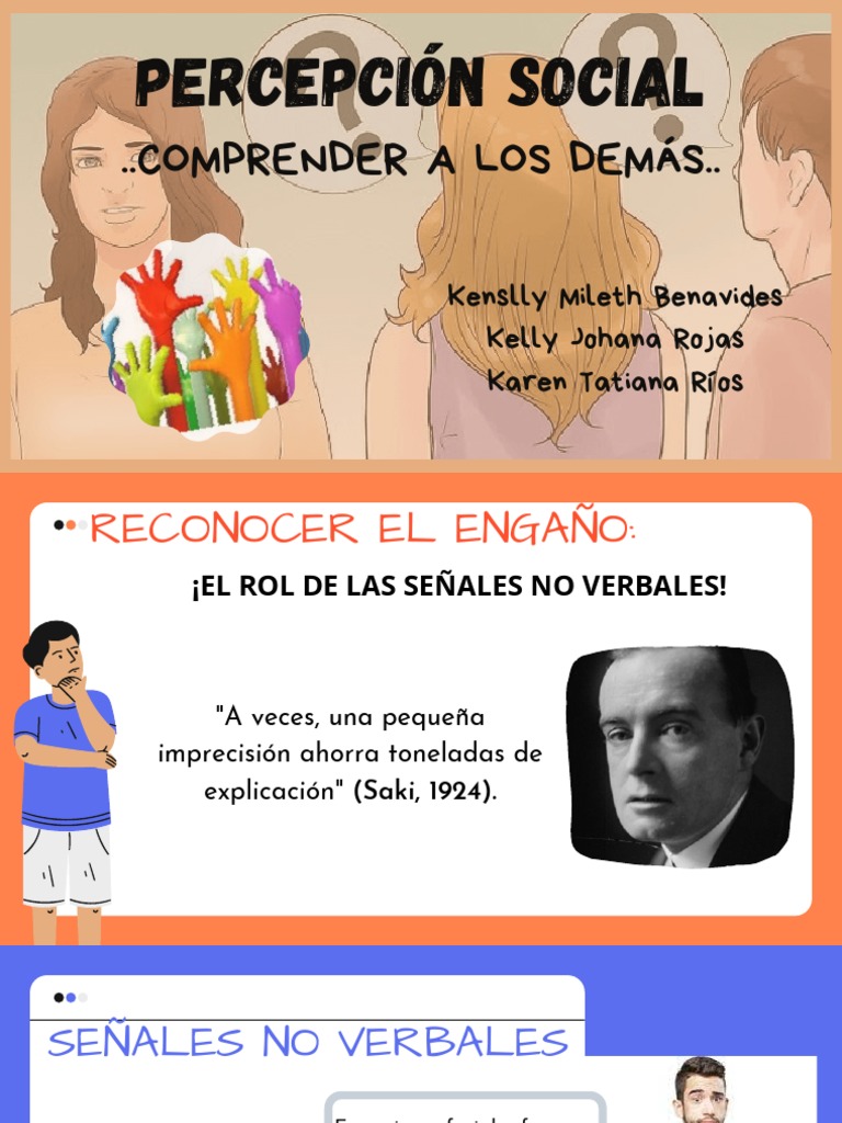 Percepción Social Comprender A Los Demás | PDF