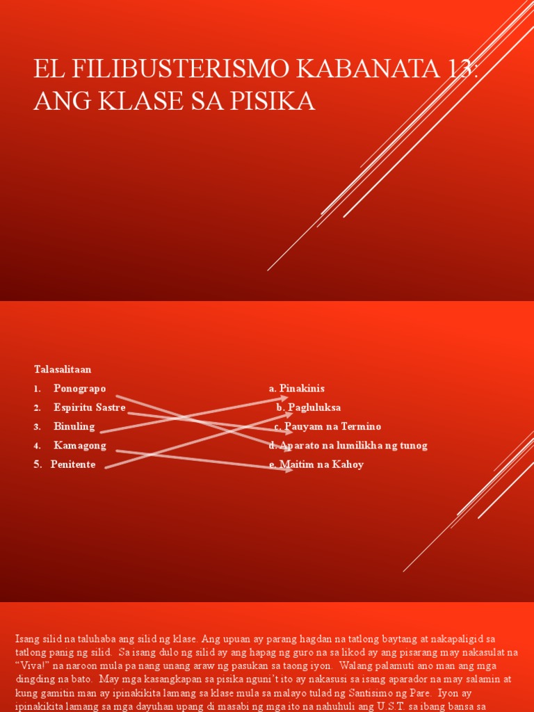 El Filibusterismo Kabanata 13&14 | PDF