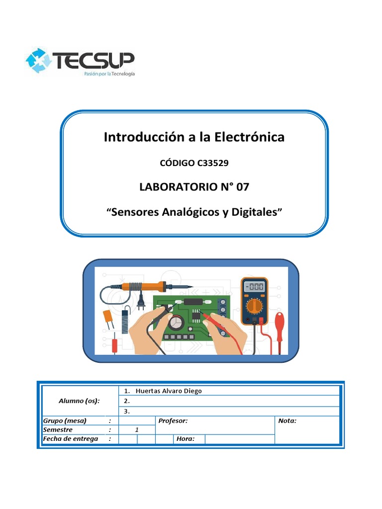Lab07 Sensores Analogicos COMPLETO | PDF