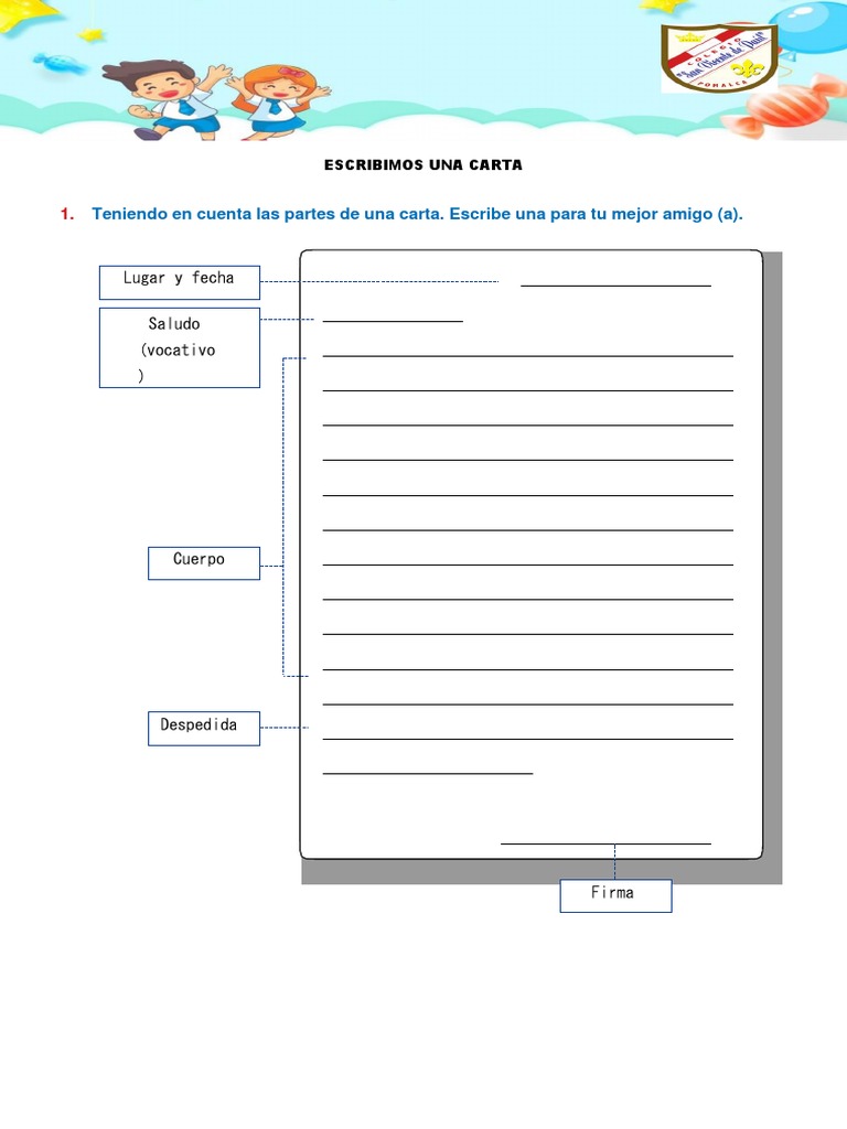 Cómo escribir una carta para niños | PDF | Artes del Lenguaje y ...