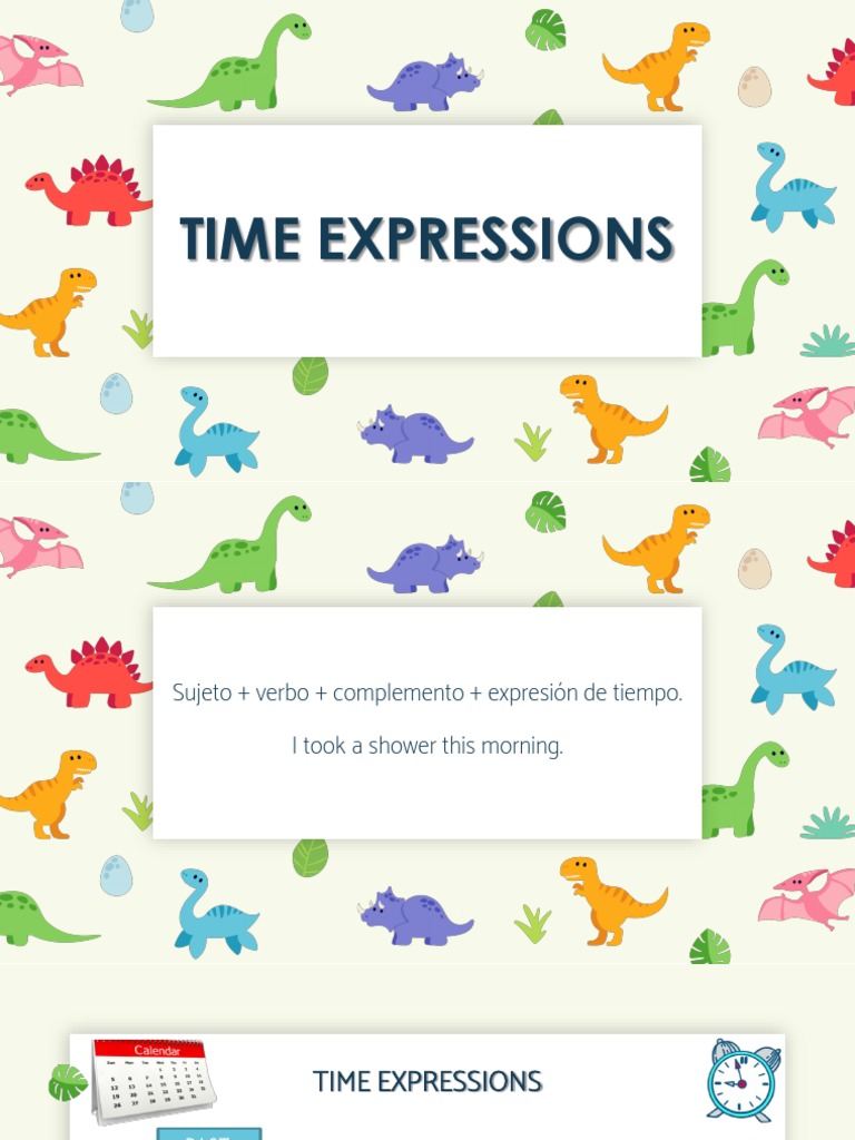 Diapositivas Time Expressions | PDF