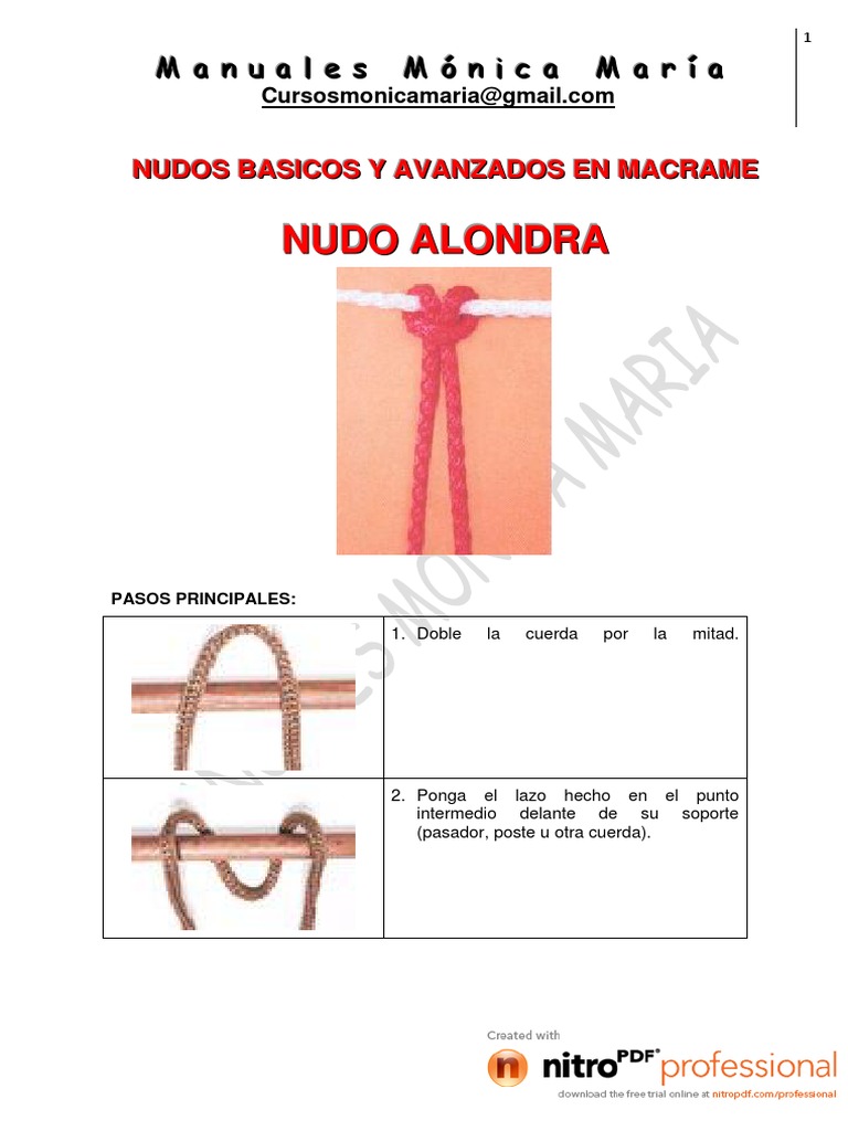 Macrame-Nudos Basicos y Avanzados | PDF | Nudo | Cuerda