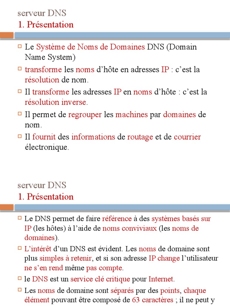 02 DNS | PDF | Système de noms de domaines | Protocole sur la couche réseau