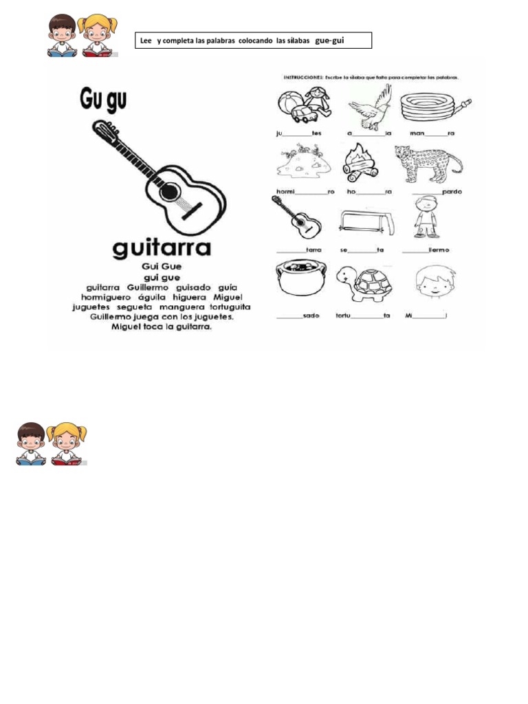 Actividades Con Ge-Gi, Gue, Gui | PDF