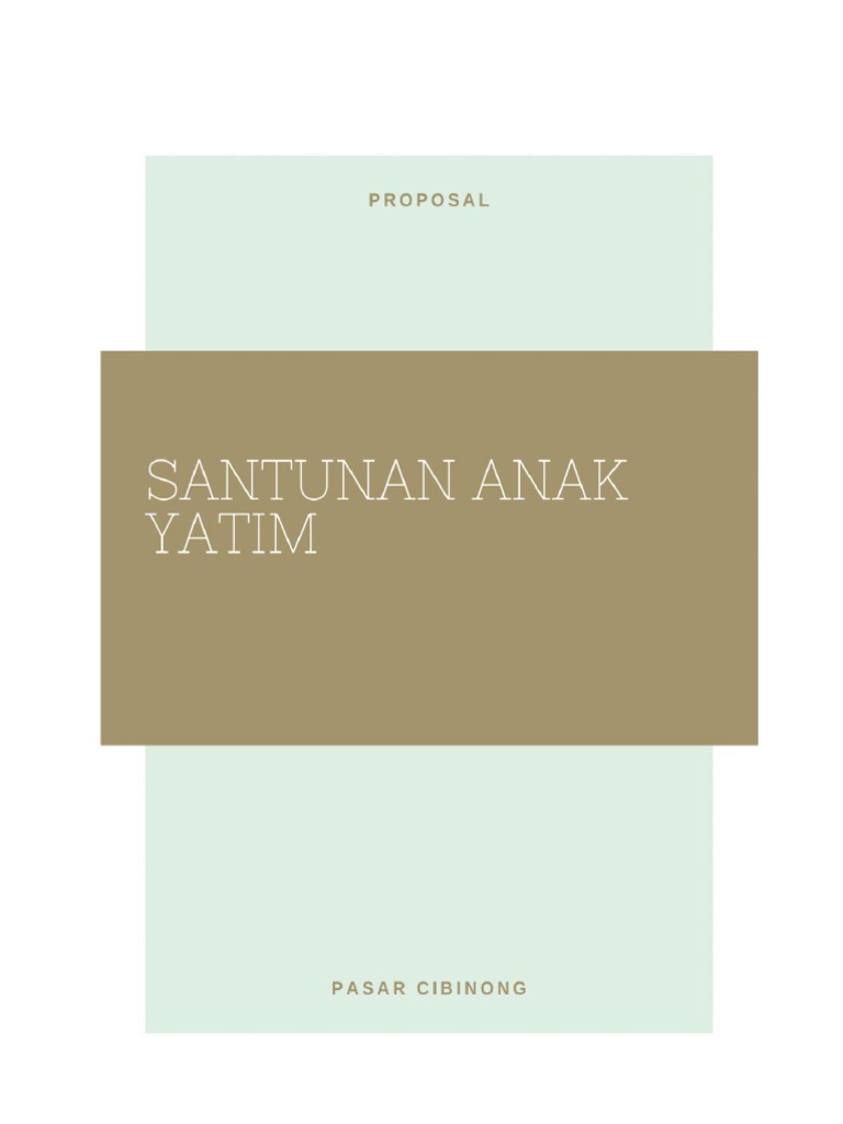 Proposal Santunan Anak Yatim | PDF