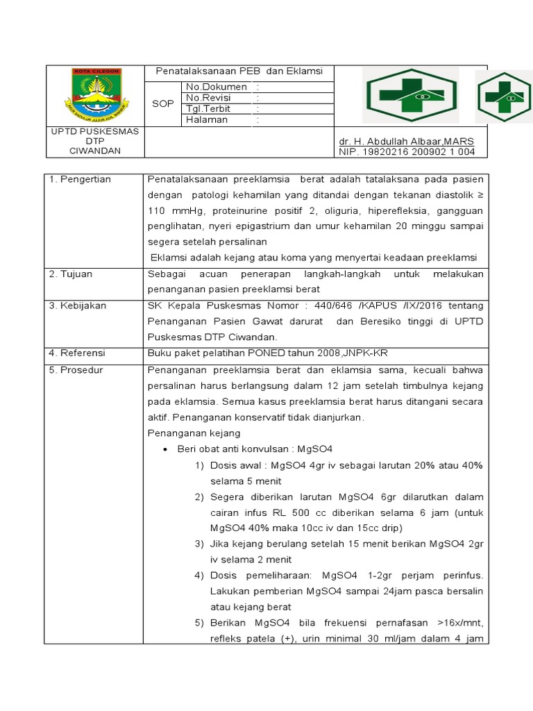 Penatalaksanaan Preeklamsia dan Eklamsia | PDF | Pengembangan Diri