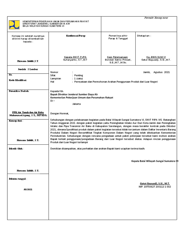 Konsep Surat TKDN Revisi 2 | PDF