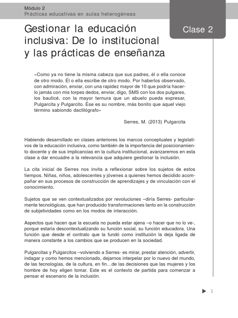 Ev Modulo02 Clase02 | PDF | Inclusión (Educación) | Aprendizaje