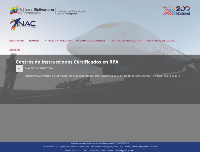 Centros de Instrucciones Certificados en RPA - INAC | PDF