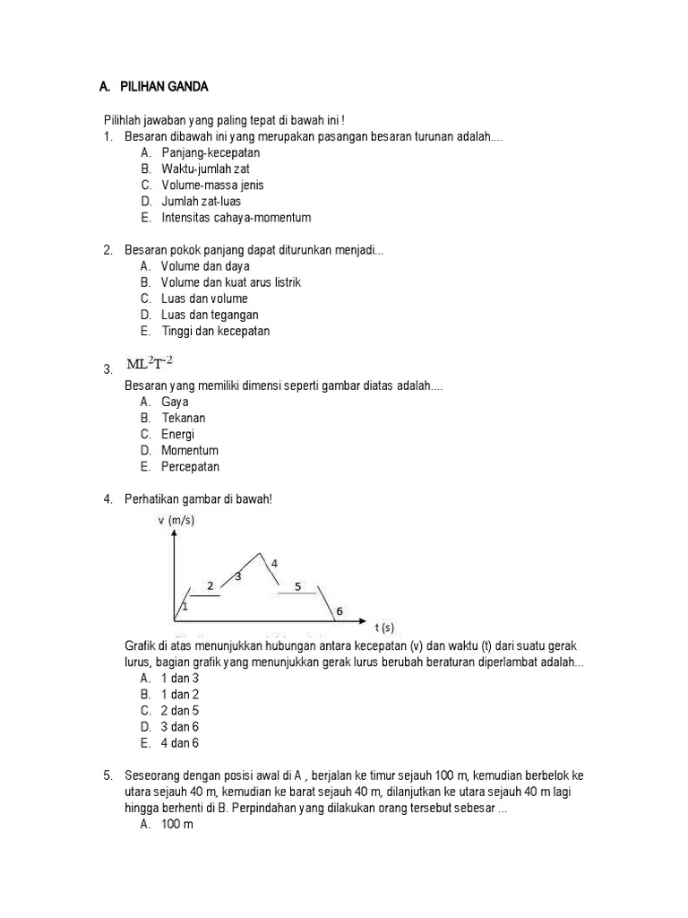 Soal Pilihan Ganda Fisika | PDF