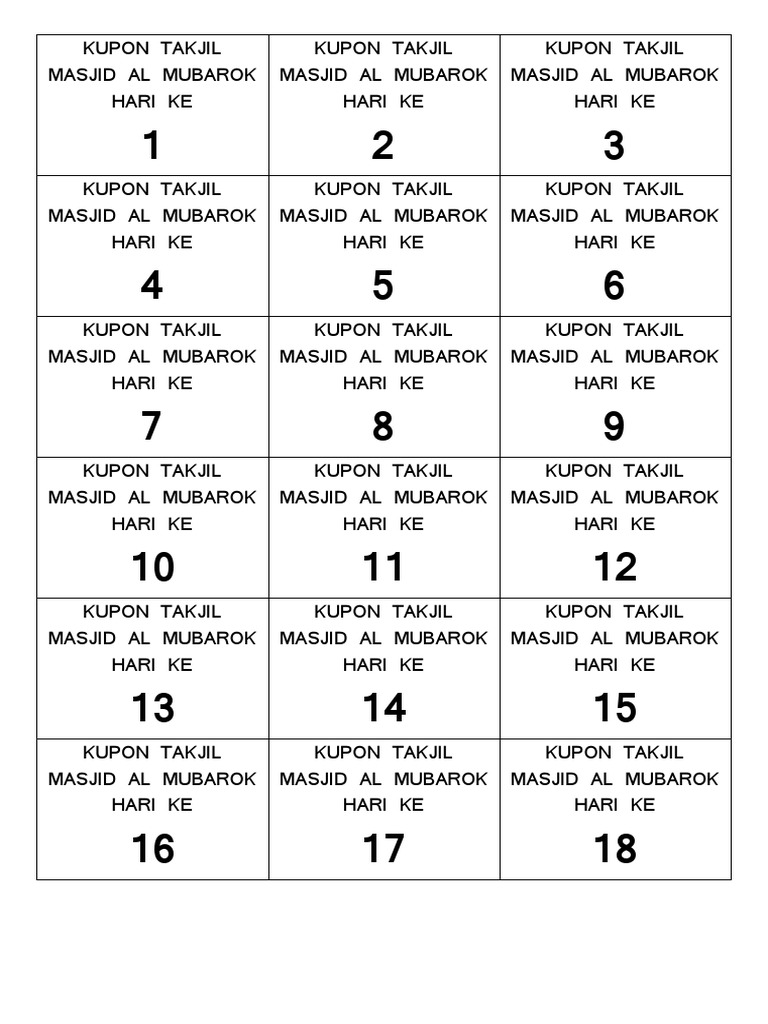 Kupon Takjil 2022 | PDF