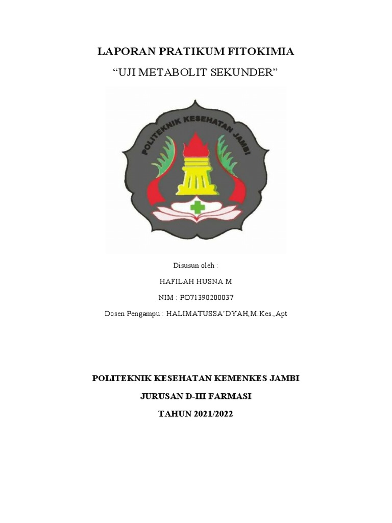 Laporan Pratikum Fitokimi1 | PDF | Sains & Matematika
