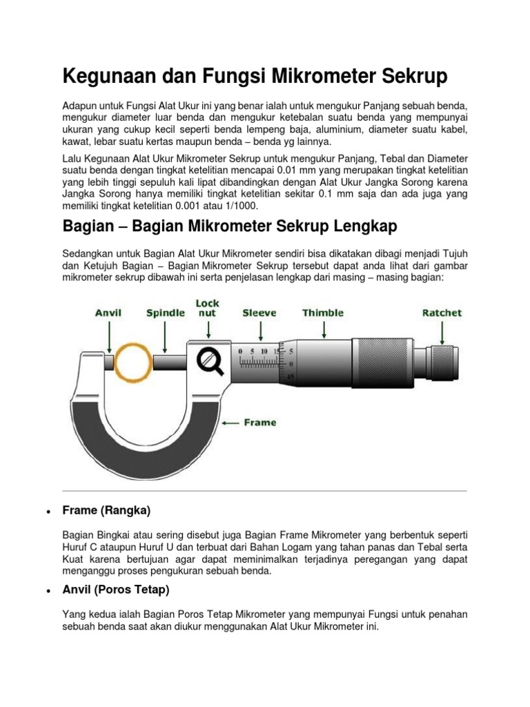 Alat Ukur Micro Meter | PDF