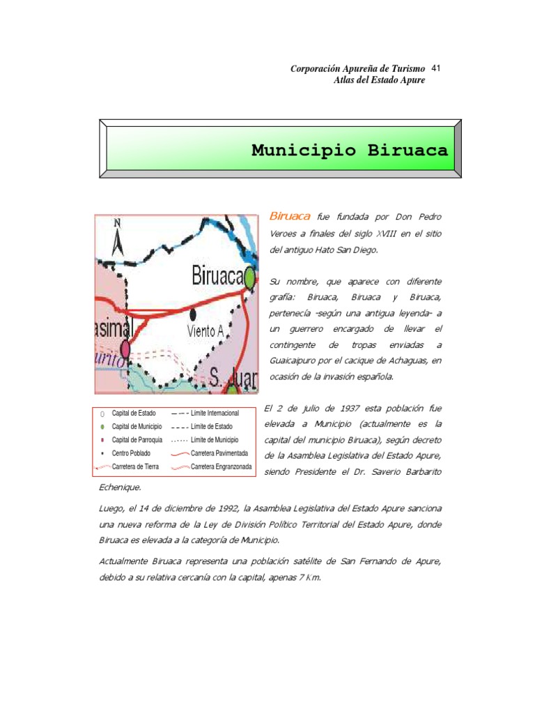 Mapa y Datos del Municipio Biruaca | PDF