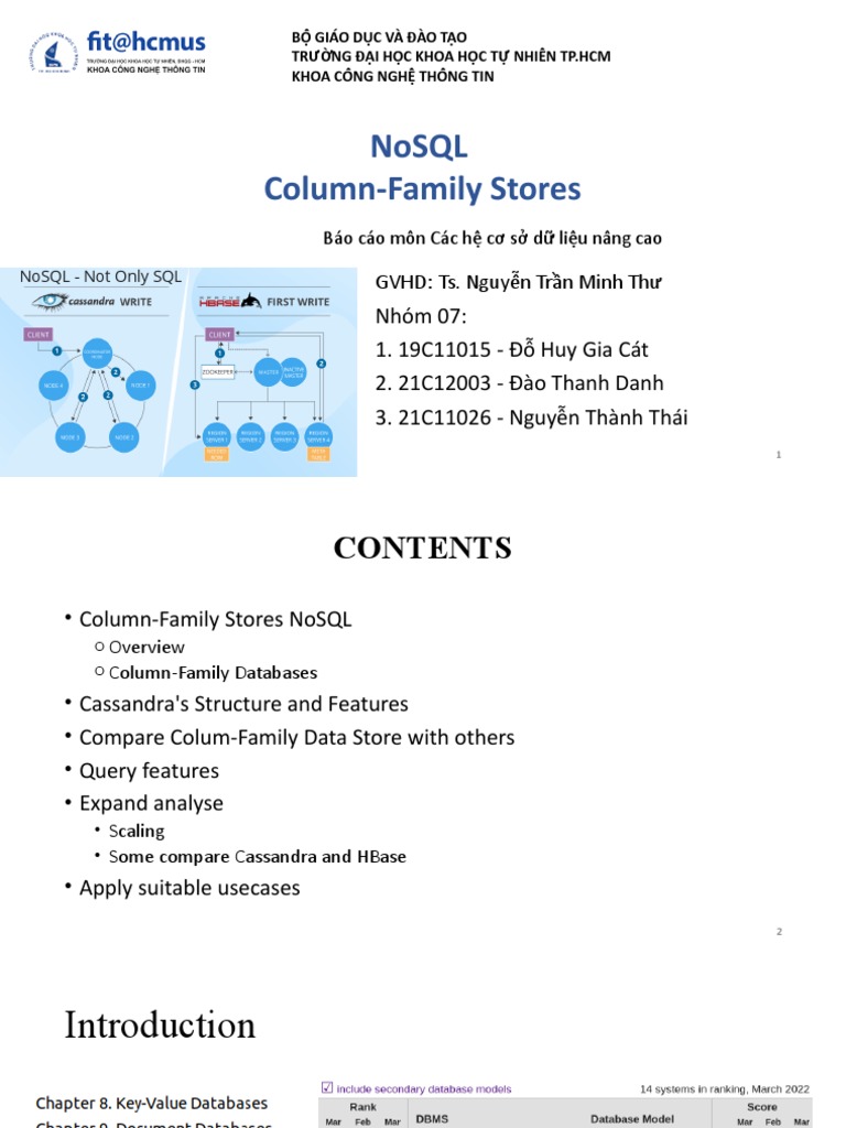 Nosql Column-Family Stores | PDF | No Sql | Database Index