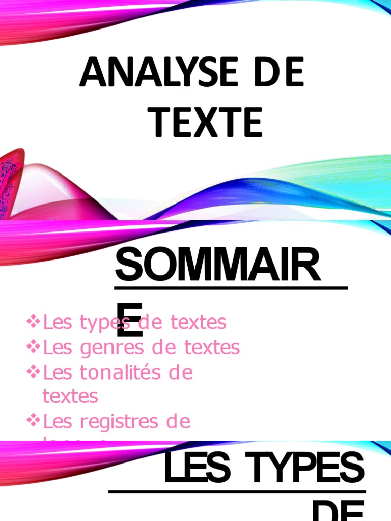 Analyse de Texte | PDF | Linguistique