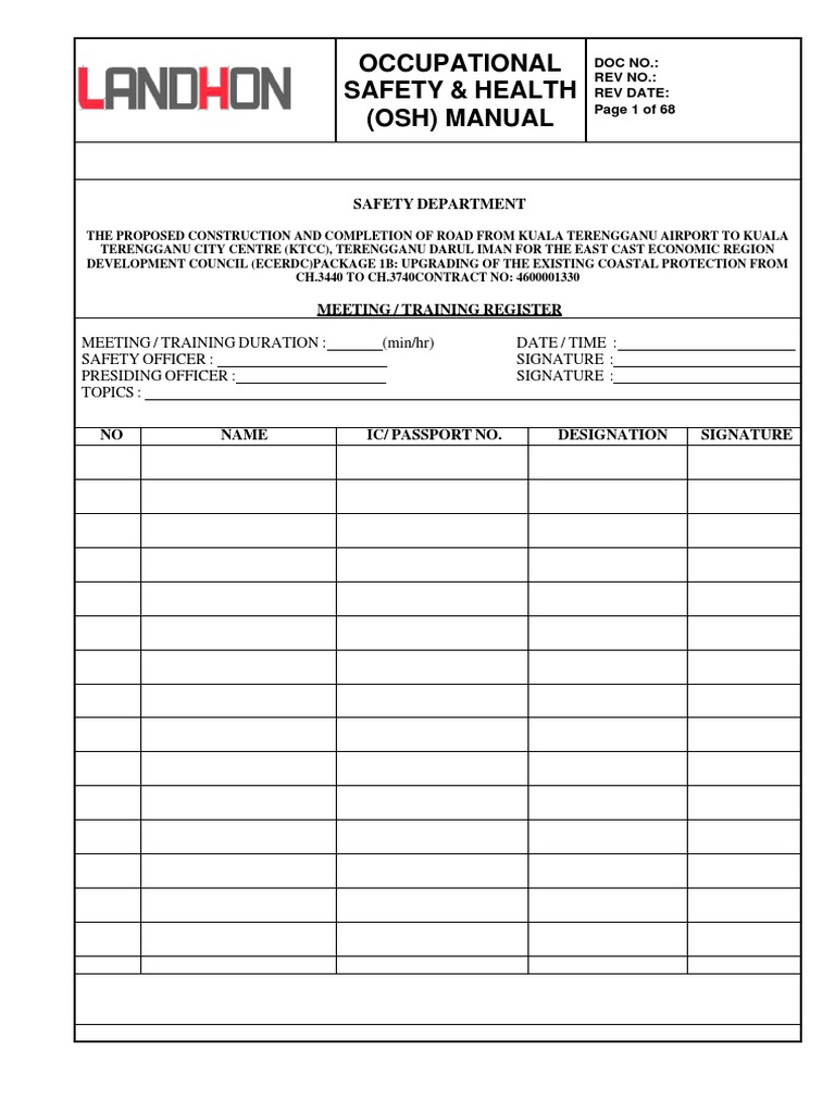 Safety Form List | PDF | Personal Protective Equipment | Crane (Machine)
