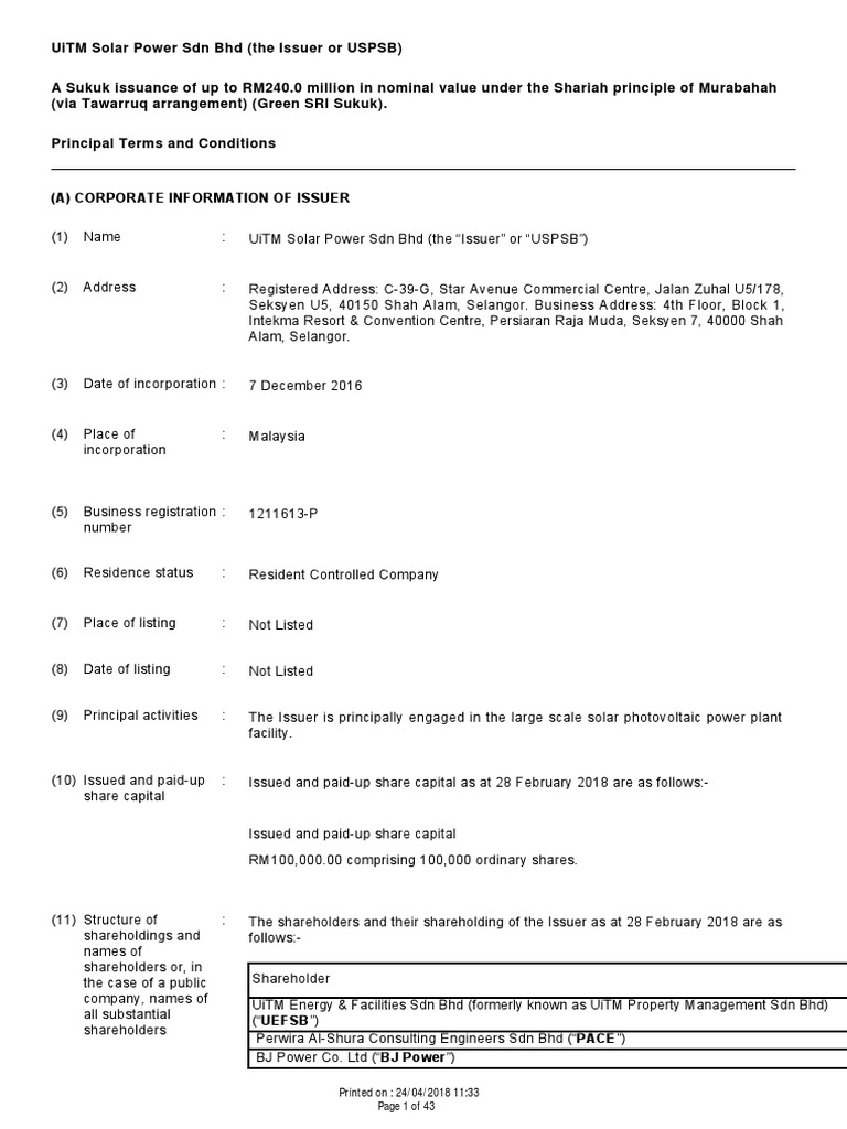 Principal Terms and Conditions | PDF | Prices | Security Interest